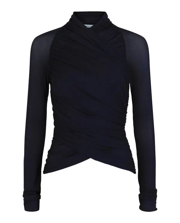 FERRAGAMO Long Sleeve Ruched Top