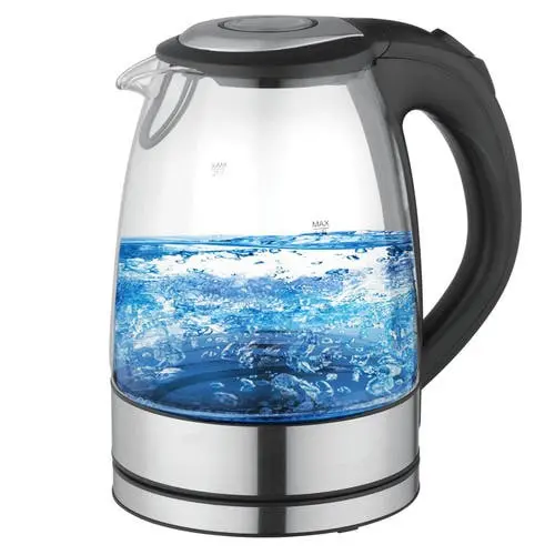 BETTER CHEF 1.7 L Cordless Electric Glass And Stainless Steel Tea Kettle - Silver