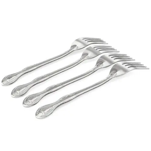 GIBSON HOME Abbie 4 Piece Stainless Steel Dinner Fork Set