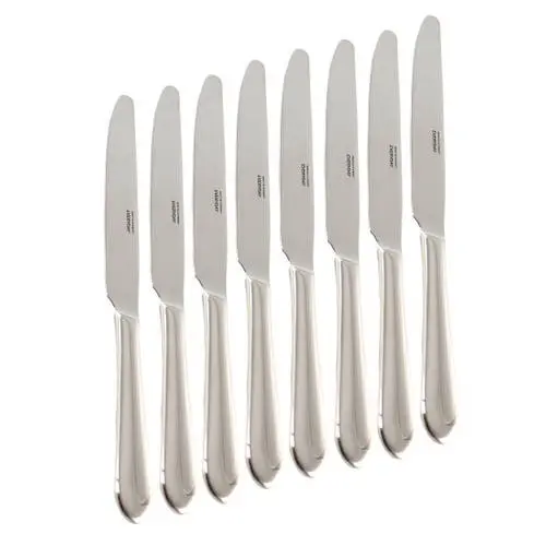 MARTHA STEWART 8 Piece Stainless Steel Dinner Knife Set - Silver