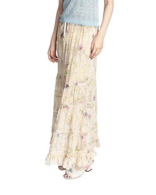 Anna Sui Oasis Blooms Maxi Skirt