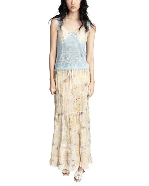 Anna Sui Oasis Blooms Maxi Skirt