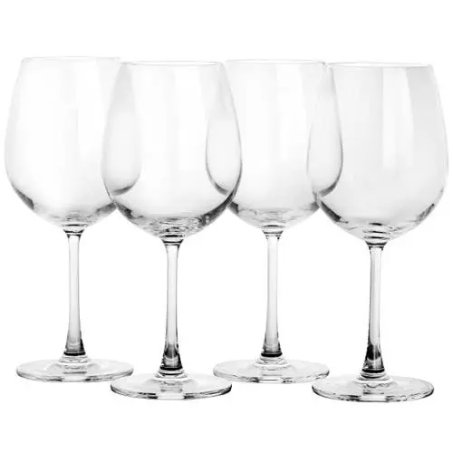 MARTHA STEWART 4 Piece 20oz Red Wine Glass Set - Clear