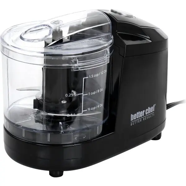 BETTER CHEF 1.5 Cup Safety Lock Compact Chopper - Black