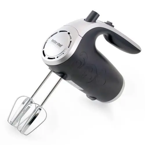 BETTER CHEF 5-speed 150-watt Hand Mixer W/ Silver Accents - Black
