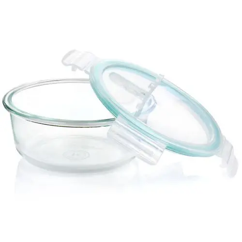 MARTHA STEWART 6 Piece Round Glass Storage Containers With Leak Proof Lids