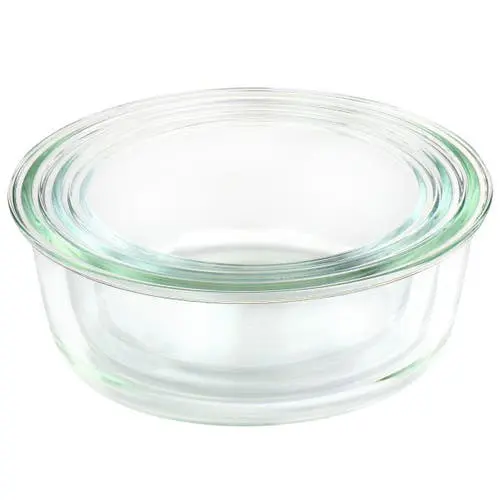 MARTHA STEWART 6 Piece Round Glass Storage Containers With Leak Proof Lids