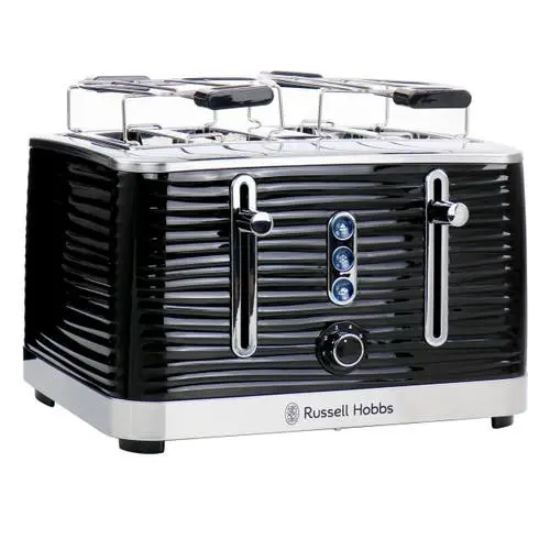 RUSSELL HOBBS Retro Style 4 Slice Toaster - Black