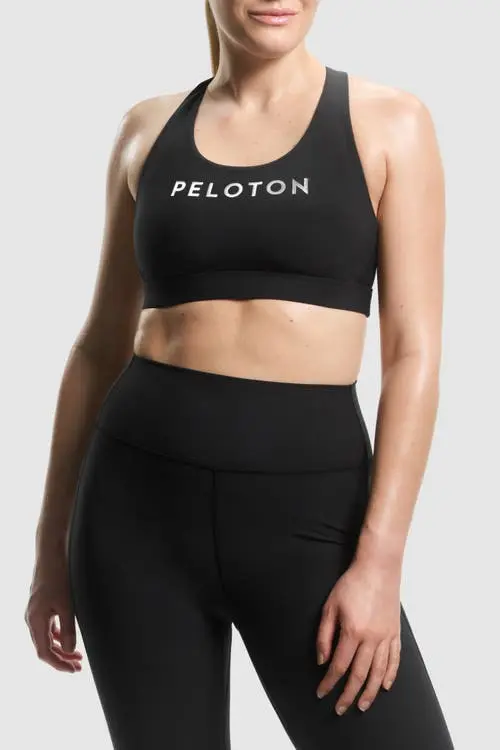 PELOTON Cadent Everyday Racerback Bra - Jet Black