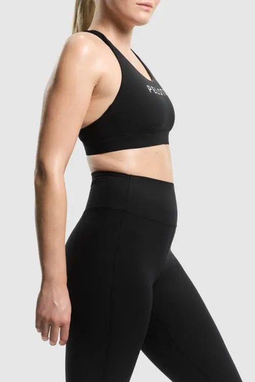 PELOTON Cadent Everyday Racerback Bra - Jet Black