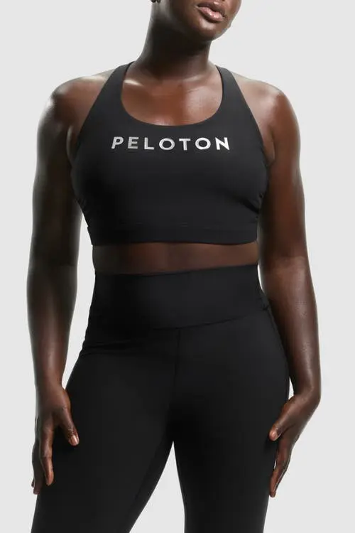 PELOTON Cadent Everyday Racerback Bra - Jet Black