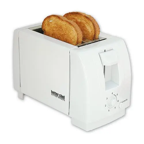 BETTER CHEF Two Slice Wide Slot Toaster - White