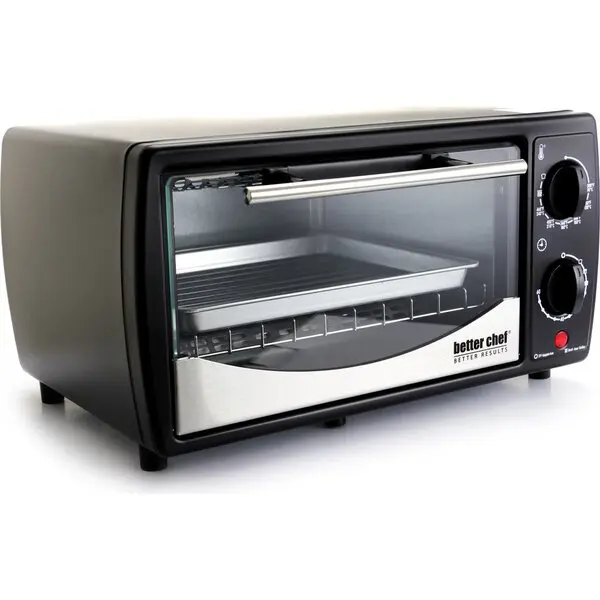 BETTER CHEF 9 Liter Stainless Steel Toaster Oven And Broiler - Black