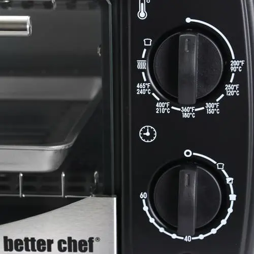 BETTER CHEF 9 Liter Stainless Steel Toaster Oven And Broiler