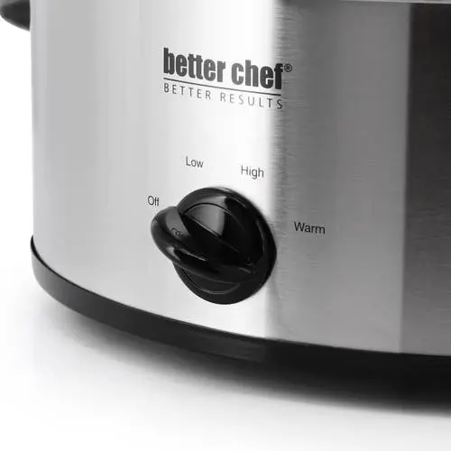 BETTER CHEF 3 Quart Slow Cooker With Removable Stoneware Crock
