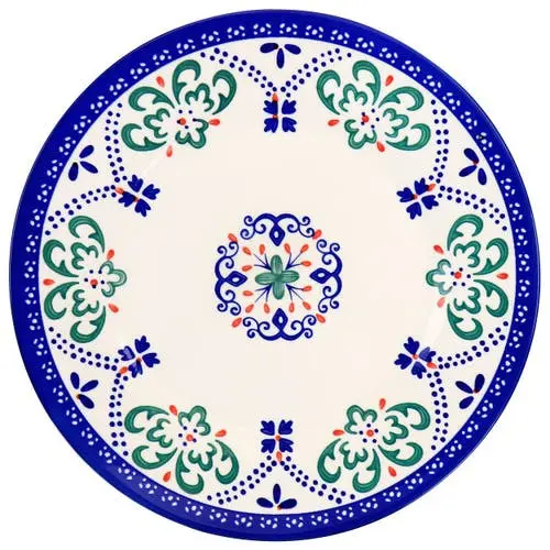 LAURIE GATES California Designs Tierra Star 12 Piece Hand Painted Dinnerware Set