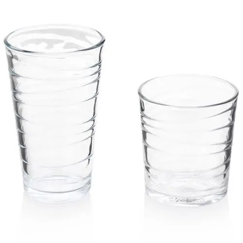 GIBSON HOME 16 Piece Swirl Assorted Glassware Set