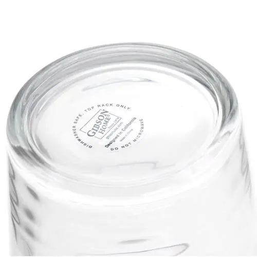 GIBSON HOME 16 Piece Swirl Assorted Glassware Set