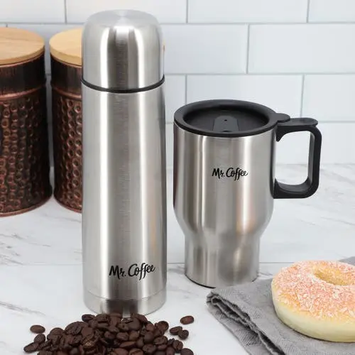 MR. COFFEE Javelin 2 Piece Thermal Bottle And Travel Mug