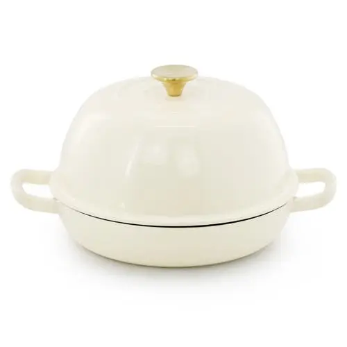 MEGACHEF 6 Quart Enameled Cast Iron Bread Pot With Baking Mat