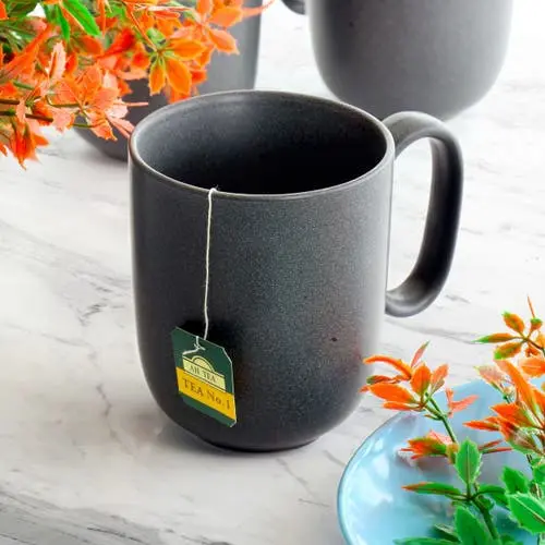 OUR TABLE Landon 4 Piece 15 Ounce Round Stoneware Mug Set