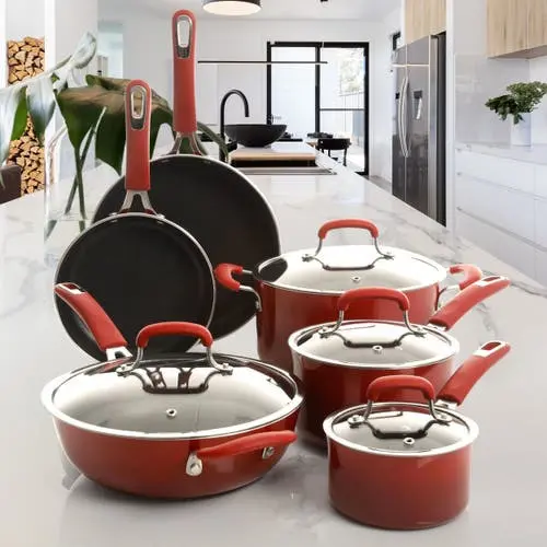 KENMORE ELITE Andover 10 Piece Nonstick Aluminum Cookware Set