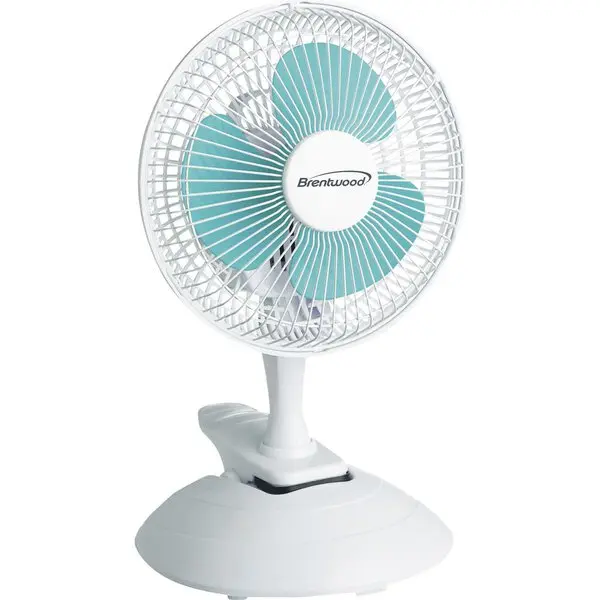 BRENTWOOD KOOL ZONE 6 Inch Mini Clip On Table Fan - White