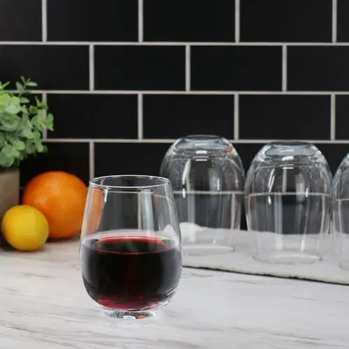 GIBSON HOME Belinni 4 Piece 18oz Classic Stemless Wine Glass Set