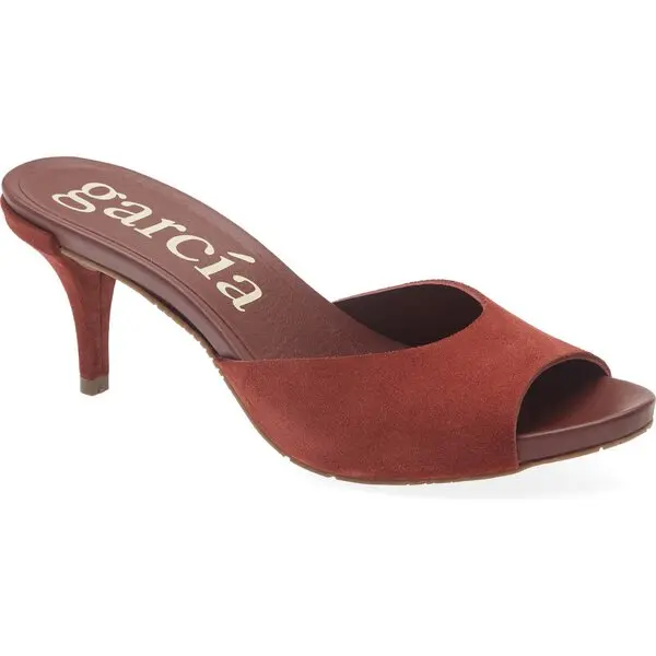 PEDRO GARCIA Welch Leather Slide Sandals - Henna Castoro
