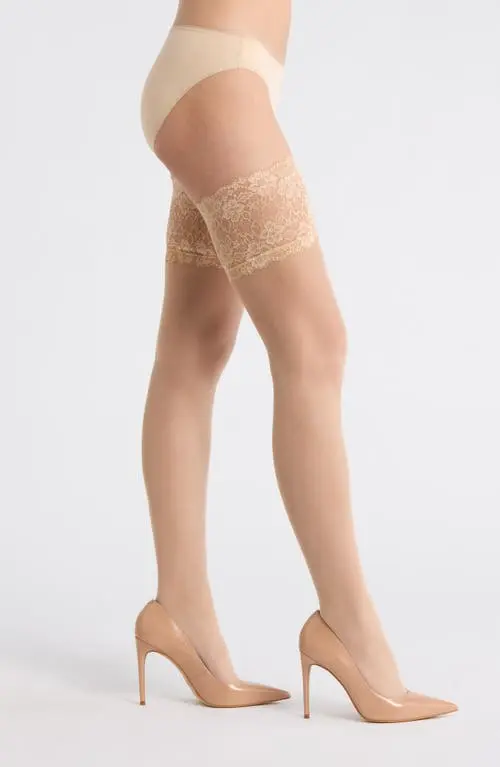 Nordstrom Lace Top Thigh High Stockings - Beige Almond