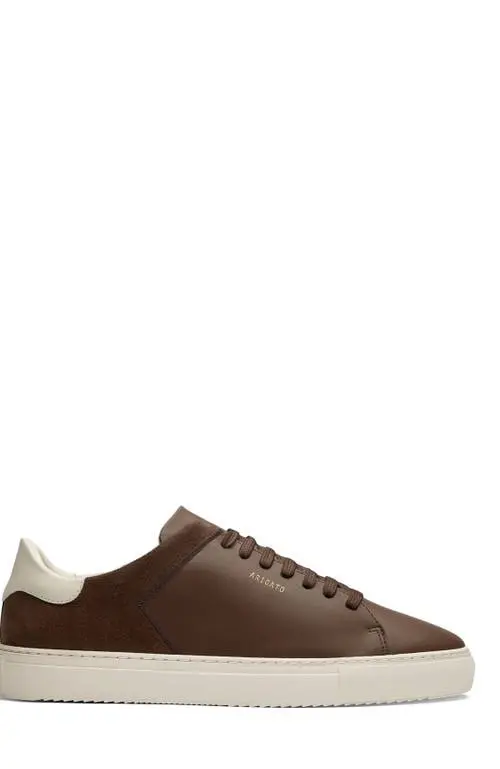 Axel Arigato Clean 90 Split Leather Sneakers - Brown/off White