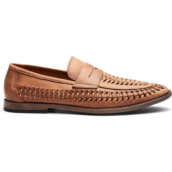 UNCUT Lovett Almond Toe Huarache Loafer - Natural Nubuck Pu