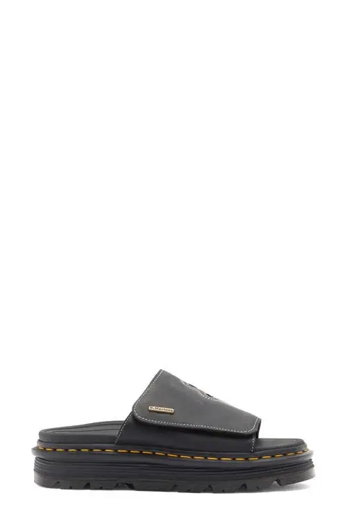Dr. Martens Zebzag Floral Leather Slide Sandal - Black