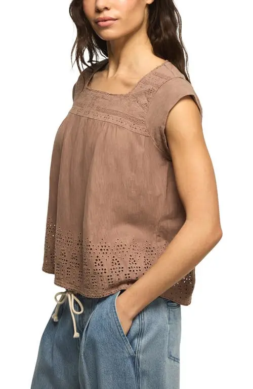 Lucky Brand Eyelet Lace Top - Etherea