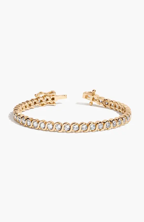 AURATE S Estate Lab Grown Sapphire Tennis Bracelet - Yellow Gold Vermeil