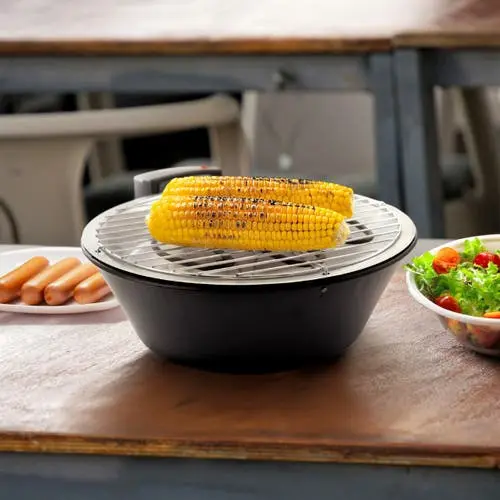 BETTER CHEF Indoor Outdoor 14 In Tabletop Electric Barbecue Grill