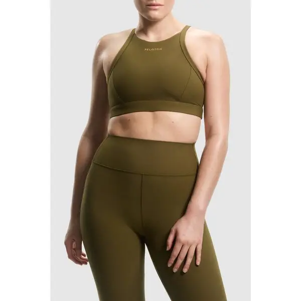 PELOTON Cadent Racer Front Bra - Dark Olive