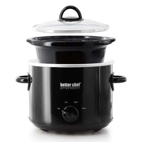 BETTER CHEF 3 Quart Slow Cooker With Removable Stoneware Crock