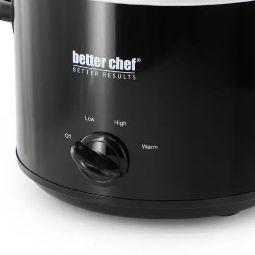 BETTER CHEF 3 Quart Slow Cooker With Removable Stoneware Crock