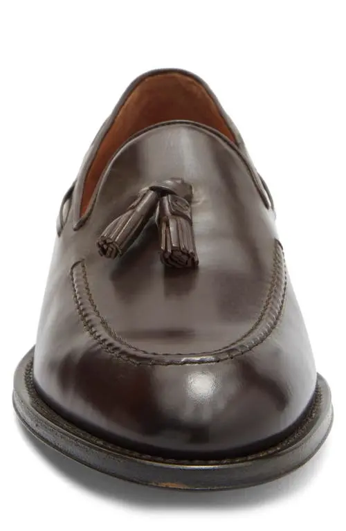 John Varvatos Barrow Leather Tassel Loafer - Chocolate