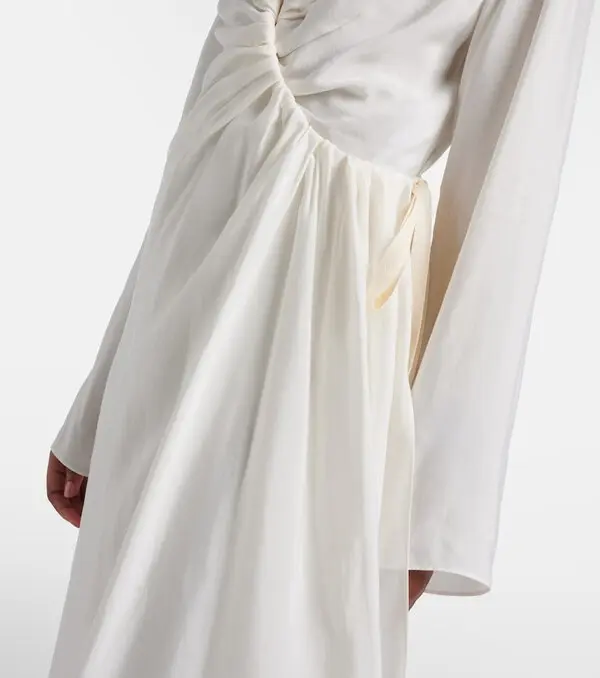 MAISON MARGIELA Draped Midi Dress - White