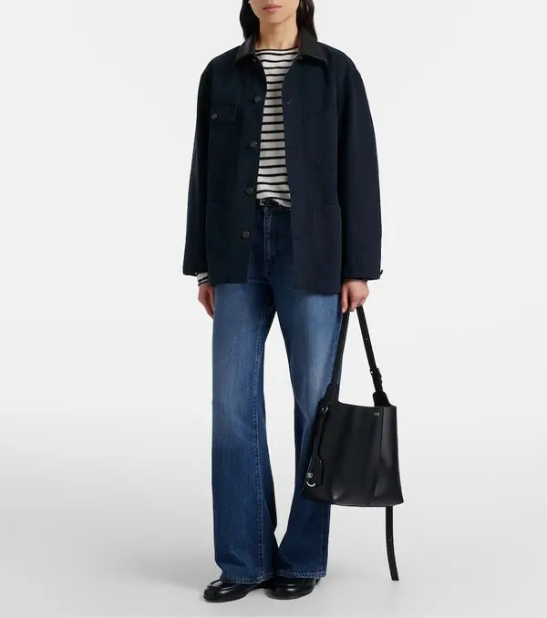 FRAME The Off Duty Stroll Wide-leg Jeans - Blue
