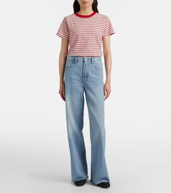 FRAME The Collegiate Wide-leg Jeans - Blue