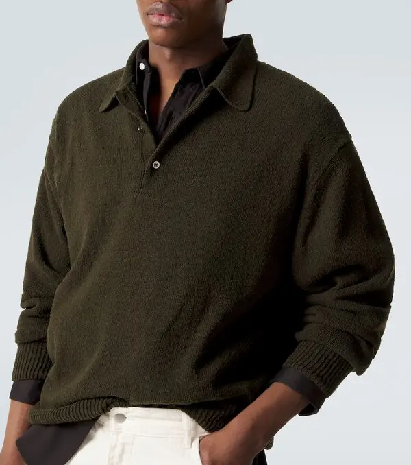 A.PRESSE Silk Polo Sweater