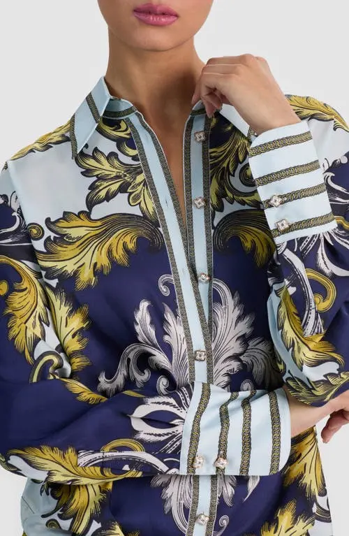 Alice + Olivia Lane Long Sleeve Woven Shirt