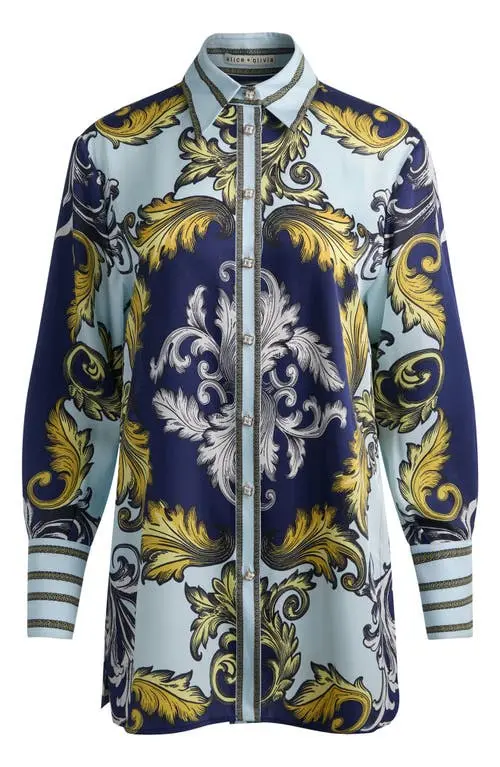 Alice + Olivia Lane Long Sleeve Woven Shirt