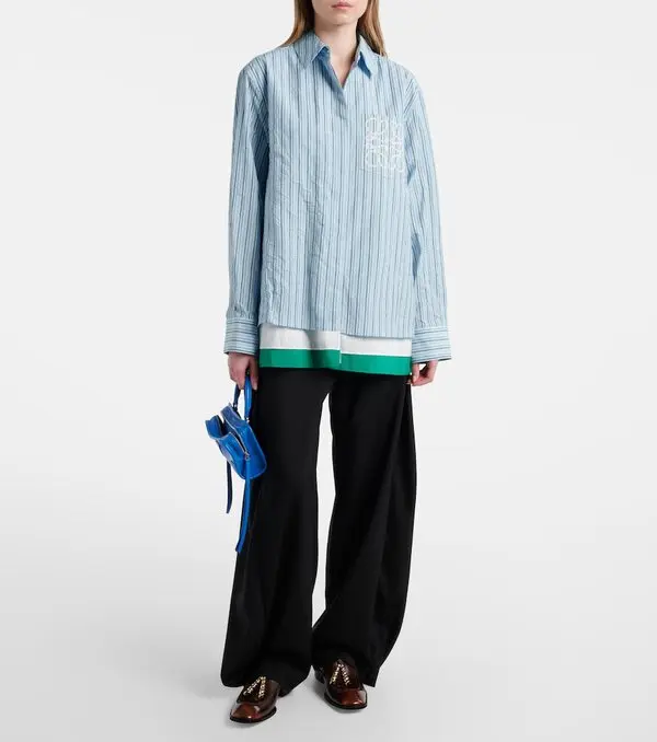 Loewe Anagram Cotton-blend Poplin Shirt
