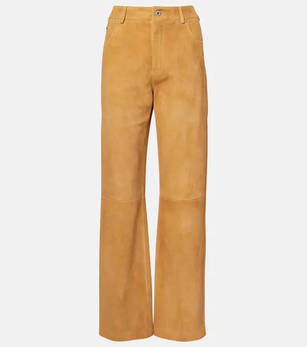 Loewe Straight Leg Suede Trousers