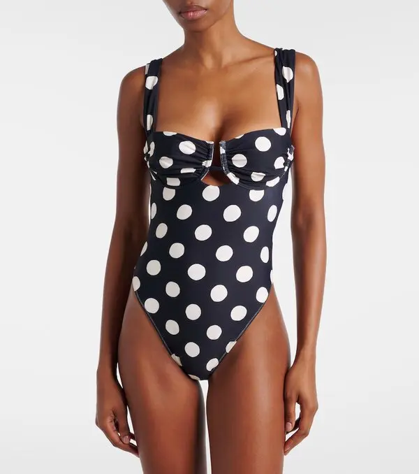 MONTCE Bella Polka-dot Swimsuit - Black