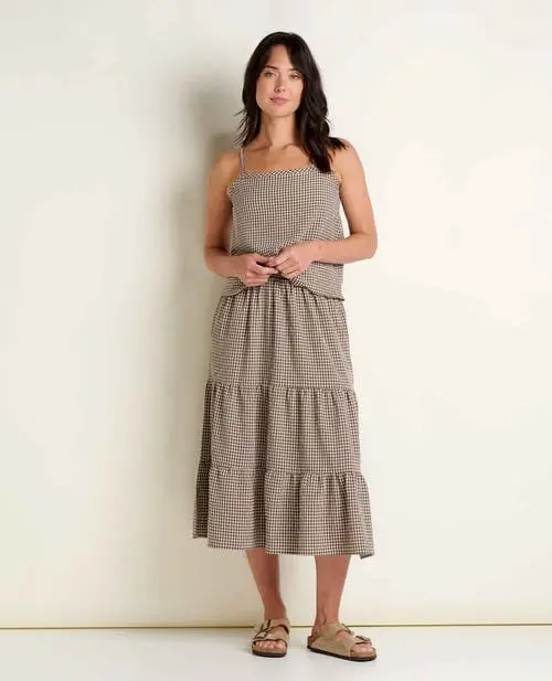 TOAD & CO Sunkissed Strappy Tank - Almond Pattern Texture